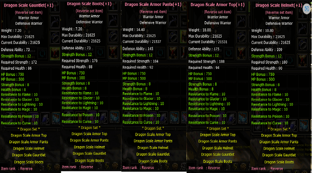 Dragon Set +7 | Knight Server Dryads-68226