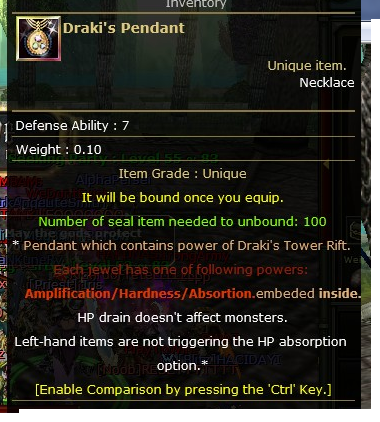 Draki Pendant | Knight Server Felis-142613