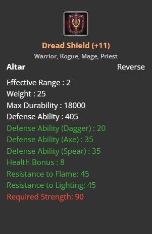 Dread Shield +11 Reb | Knight Server Dryads-115487