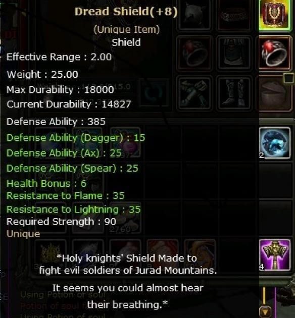 +8 Dread Shield Knight Server Pandora-137028