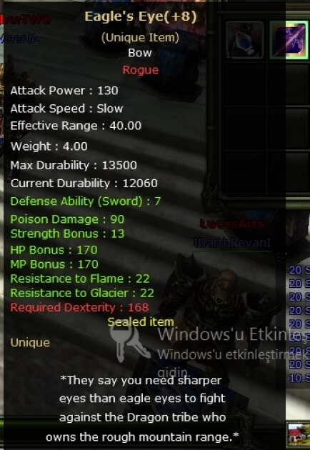 Eagle Eye +8 Knight Server Dryads-107088