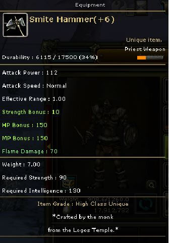 Smite Hammer +6 Knight Server Pandora-112604