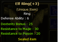 Sell Elf Ring +3 Knight Server Vega-95354