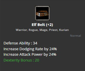 Elf Belt +2 | Knight Server Dryads-70275
