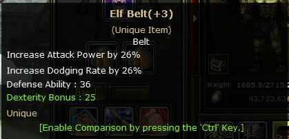 Elf Belt +3 | Knight Server Minark-113764