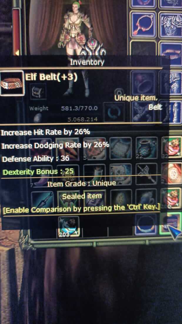 Elf Belt +3 | Knight Server Oreads-120827