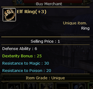 Elf Ring +3 | Knight Server Dryads-75867