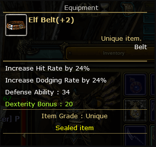 Elf Belt +2 (guncel Hizli Teslimat) | Knight Server Destan-125841