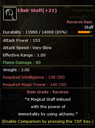 Elixir Staff +21 Knight Server Oreads-104080