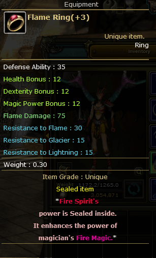 +3 Dual Flame Ring Knight Server Sirius-87566