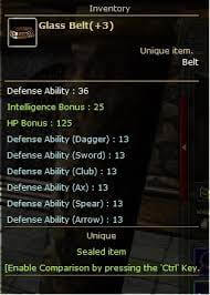 +3 Glass Belt 724 Hizli Teslimat | Knight Server Dryads-99451