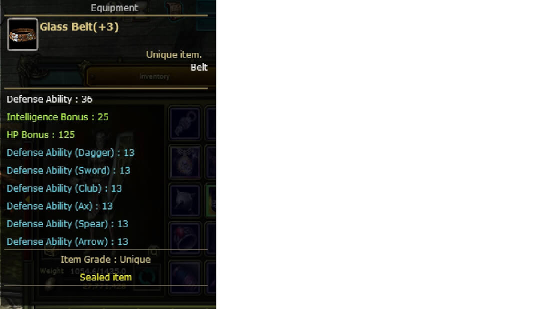 Glas Belt +3 | Knight Server Oreads-107456