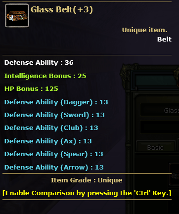 +3 Glass Belt | Knight Server Oreads-67293