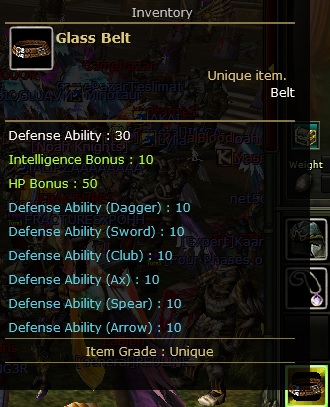 Glass Belt | Knight Server Felis-140645