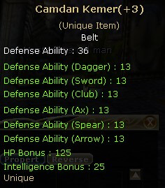 Glass Belt +3 Knight Server Diez-132373