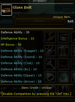 Glass Belt Pandora Knight Server Pandora-114697