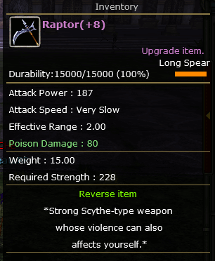 +8 No Reb Raptor Poison Basili | Knight Server Agartha-113886