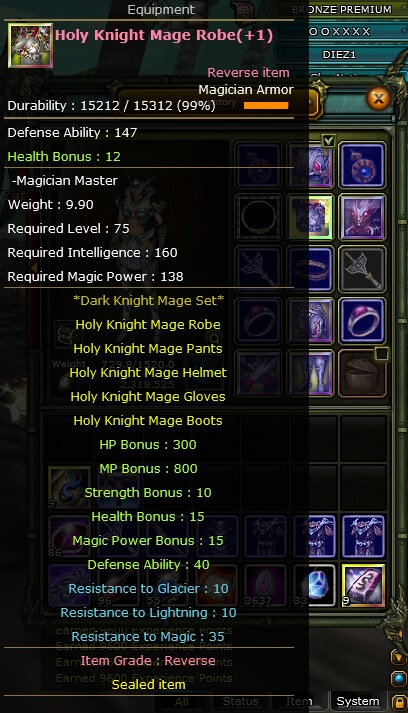 +7 Mage Holy Set ( +1 Reverse ) | Knight Server Oreads-131540