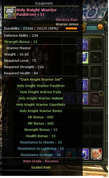 +8 Warrior Holy Set | Knight Server Minark-105249