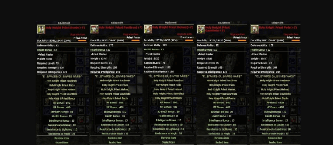 Sell Priest Holy Set 7 Knight Server Minark-63270