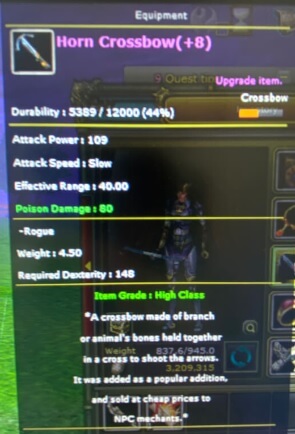 +8 Horn Crossbow | Knight Server Pandora-112220