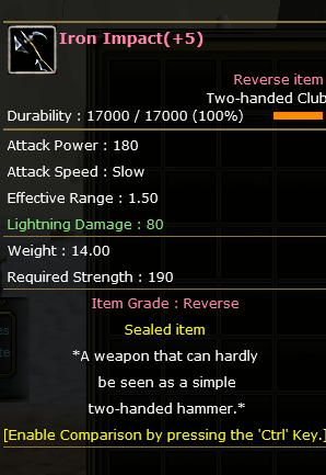 Iron Impact +8 Knight Server Pandora-115475