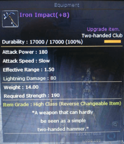 Sell +8 Iron Impact ..! Poison Basili | Knight Server Zero-124653