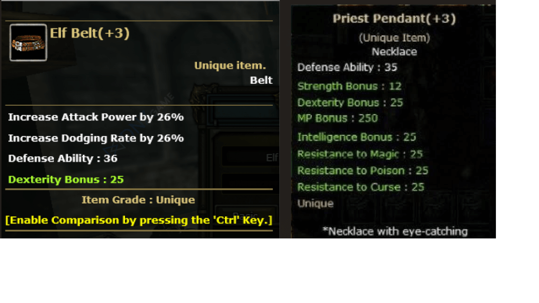 +3 Elf Belt Ve +3 Priest Pendant | Knight Server Oreads-109297