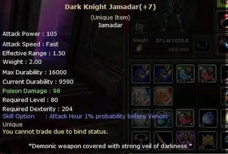 Dark Knight Jamadar +7 | Knight Server Minark-137060