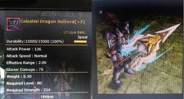Celestial Dragon Halberd +7 | Knight Server Destan-78729