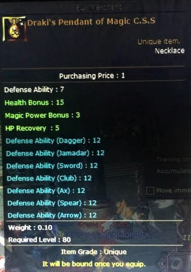 C.s.s Magic Draki Pendant Knight Server Destan-116461