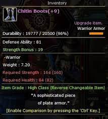 +9 Warrior Chitin Boot | Knight Server Destan-66023
