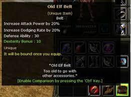 Old Elf Belt | Knight Server Pandora-109004