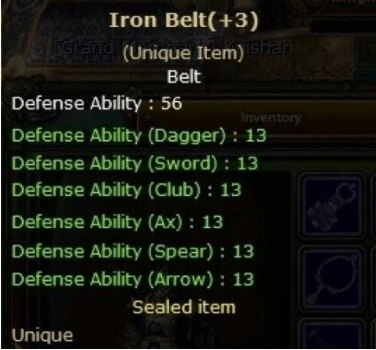 +3 Iron Belt ( Iron Belt) | Knight Server Oreads-96957