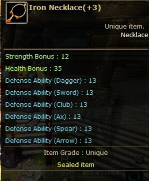 Iron Neck 3 Glass Belt 3 Knight Server Diez-104356