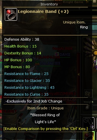 +2 Legionnaire Band - Dryads | Knight Server Dryads-140192