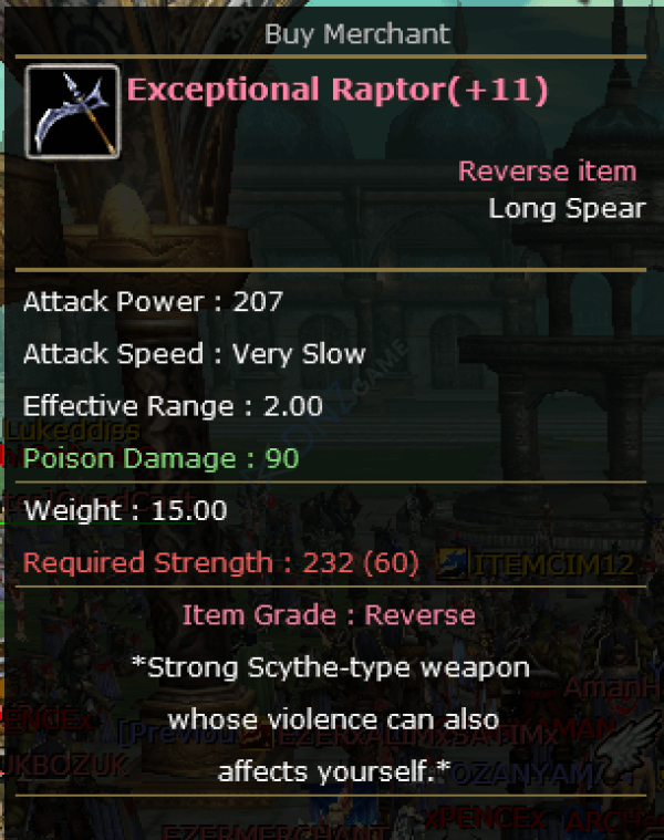 Raptor Reb+11 | Knight Server Destan-125006