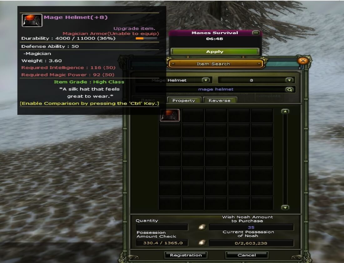 Mage Helmet +8 Spear ( 35 ) | Knight Server Minark-93555