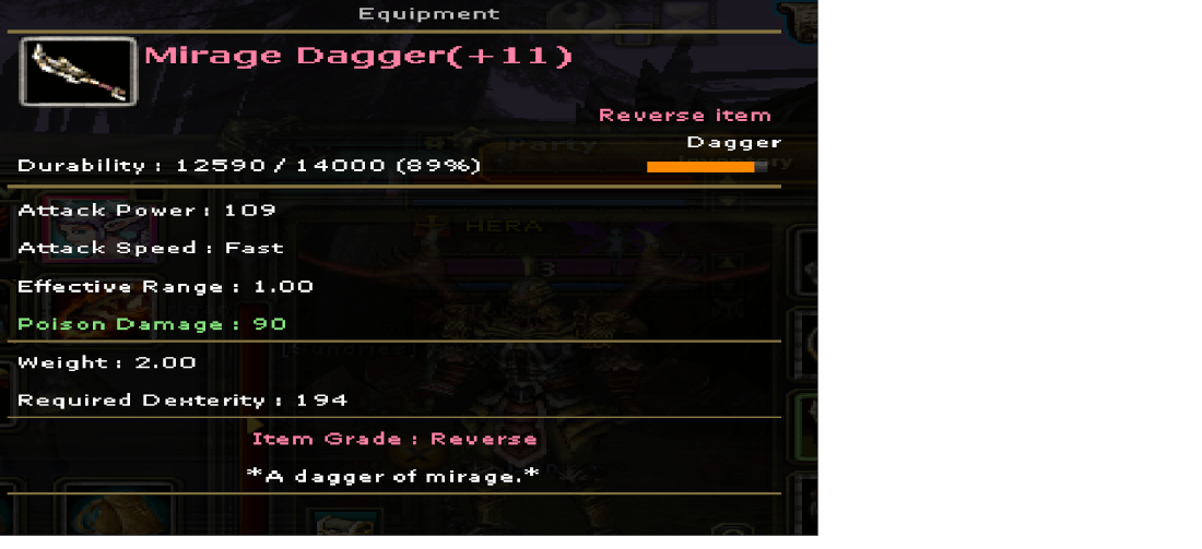 Taze Basim Citir Reb 11 Mirage Dagger | Knight Server Felis-110915