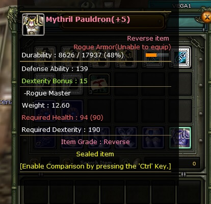 Mythril Set +8 (reb5) | Knight Server Dryads-131230