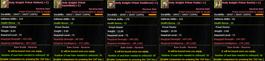 Priest Holy Set +7 (guncel Hizli Teslimat) | Knight Server Destan-134033