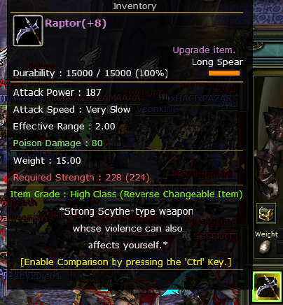 +8 Raptor Poison Basili | Knight Server Zero-130403