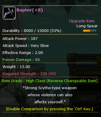 Raptor +8 | Knight Server Felis-114425