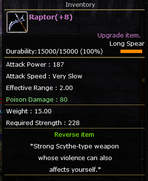 Raptor +8 | Knight Server Agartha-133279