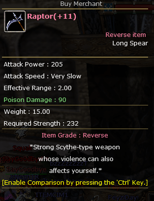 Raptor +9 Knight Server Vega-63285