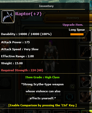 Raptor +7 | Knight Server Zero-114074