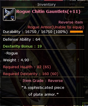 Rogue Chitin Gauntlets | Knight Server Pandora-138040