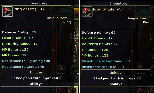 +3 Ring Of Life Dual (2x) Knight Server Ares-75745