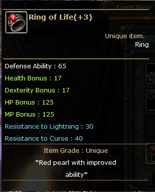 +3 Ring Of Life | Knight Server Dryads-92691