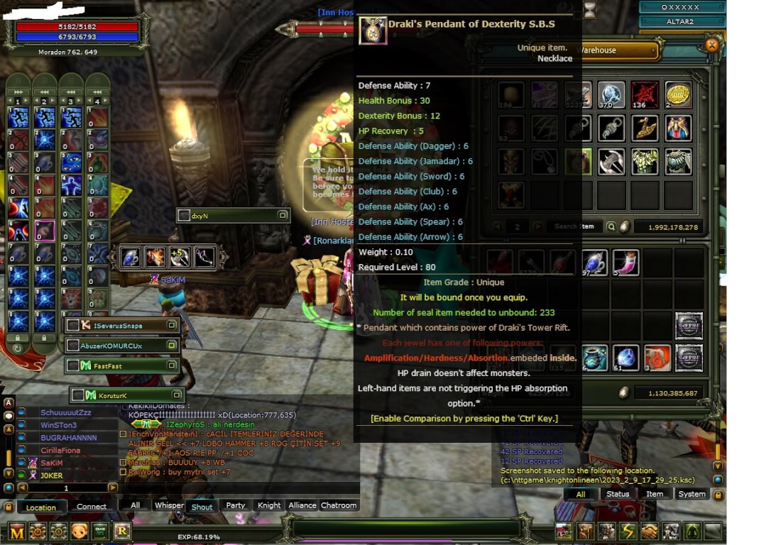 Draki Dex Sbs Altar | Knight Server Dryads-131781